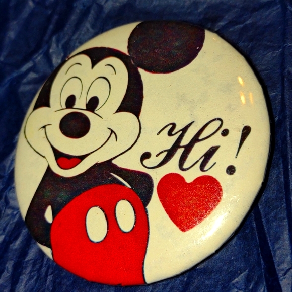 Vintage | Jewelry | Vintage Mickey Mouse Pinback Button Two And A Half ...